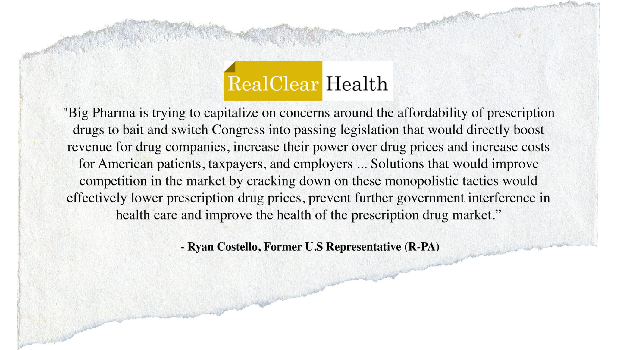 Reject the Big Pharma Money Grab from American Employers and Families ...